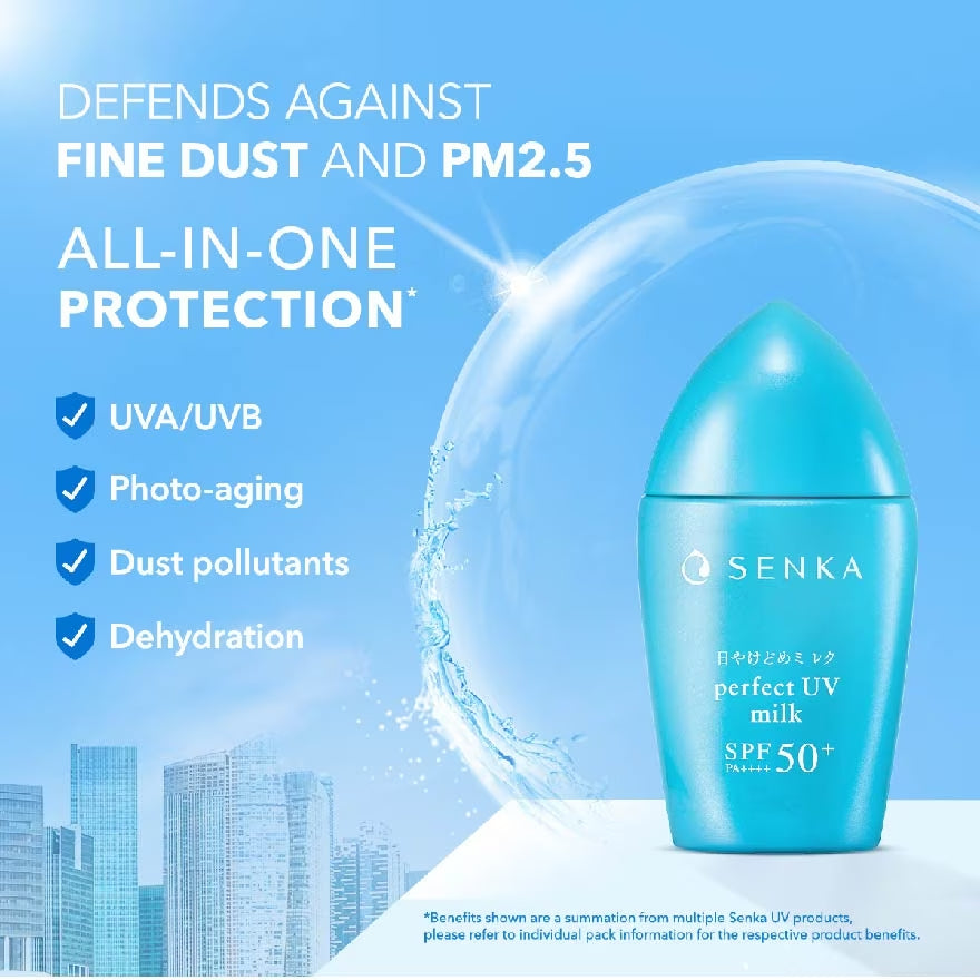 Shiseido Senka Perfect UV Milk SPF 50+ PA++++ 40ml – Beauty Monster